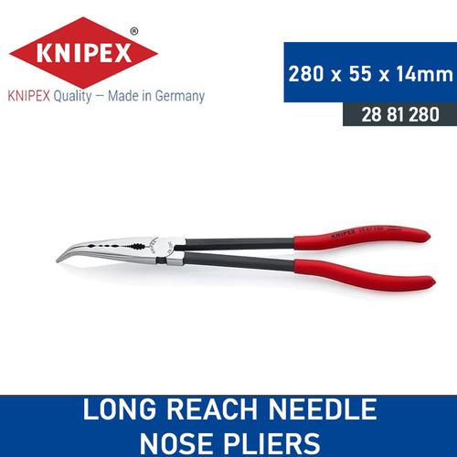 Jual Tang Lancip 11" Bengkok 28 81 280 Knipex Long Reach Needle Nose ...
