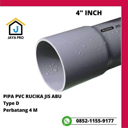 Jual PIPA PVC RUCIKA JIS ABU 4” INCH WAVIN D 1 BATANG (4 M) - Jakarta ...