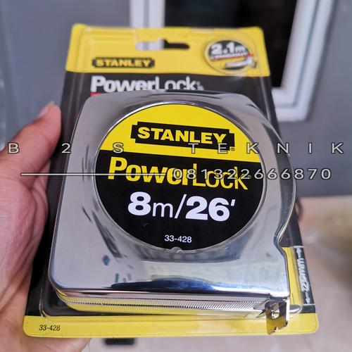 Jual meteran stanley powerlock 8m measuring tape 8m/26ft - Jakarta ...