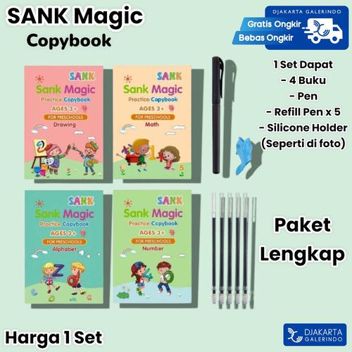 Jual SANK Magic Copy Book 1 SET ISI 4 BUKU + PULPEN Buku Belajar anak ...