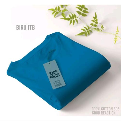 Jual Kaos Polos T-Shirt Polos Baju Premium Biru itb Pria/Wanita - Kab ...
