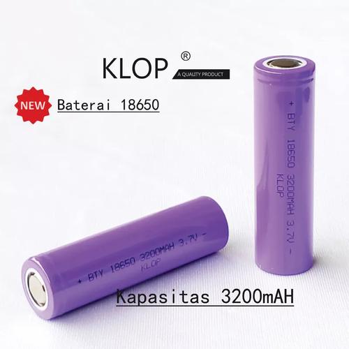 Jual 1PCS BATERAI 3.7V DC KLOP 18650 BATTERY 3,7V AKI DC 3.7 VOLT ...