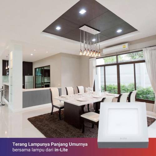 Jual Downlight Panel LED Outbow Kotak 12W 6500K Cahaya Putih In-Lite ...