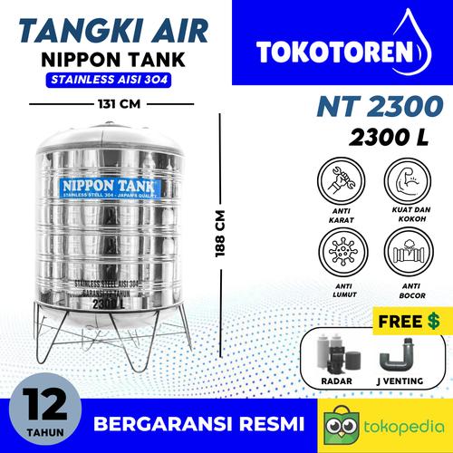 Jual TANGKI AIR STAINLESS NIPPON TANK 2300L +KAKI GARANSI RESMI 12TH ...