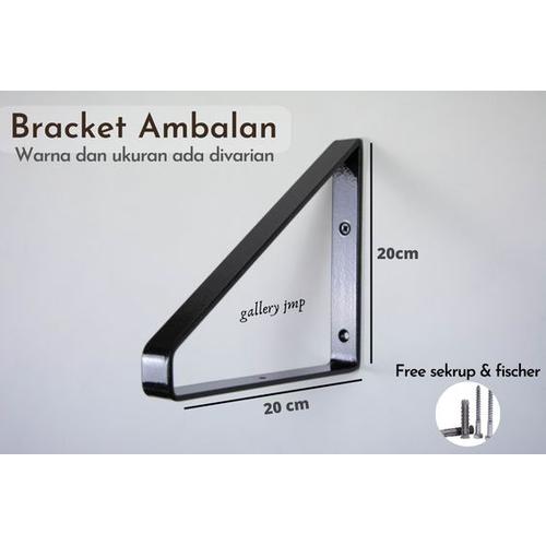 Jual Tatakan Ambalan/Braket Besi/Siku Rak Ambalan Dinding Murah ...