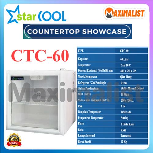 Jual STARCOOL CTC 60 Counter Top Chiller Showcase 1 Pintu / Display Cooler - Jakarta Barat ...