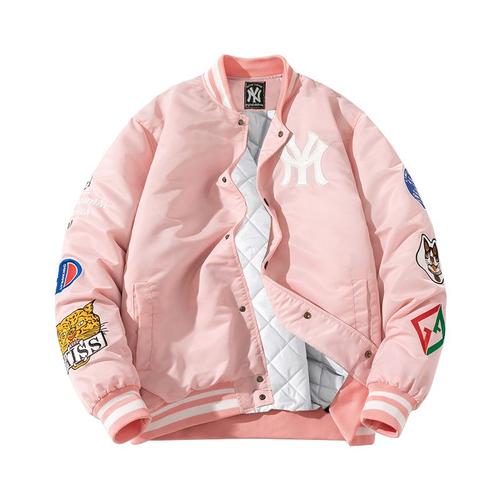 Jual Jacket Varsity Baseball Yankees New York Pink Team pria wanita ...