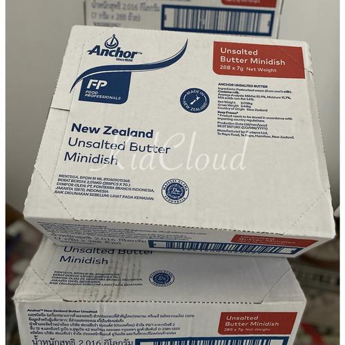 Jual anchor minidish unsalted butter 7 gr carton/dus/ctn portion ...