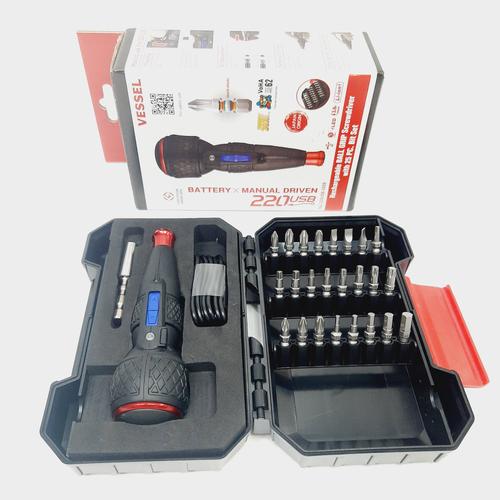 Jual Screw Driver Obeng Cordless 3.6V Set + Bit VESSEL 220 USB - Kota ...
