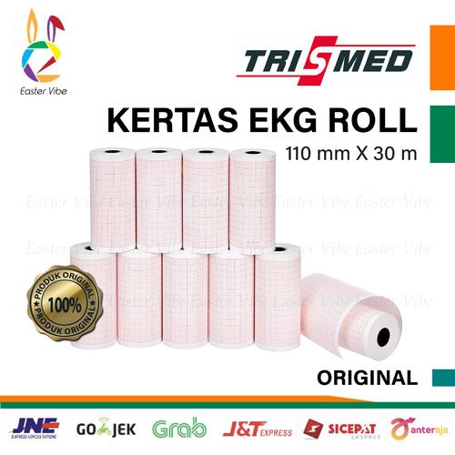 Jual KERTAS PRINTER TRISMED ECG EKG 110 mm X 30 m PER ROLL - Jakarta ...