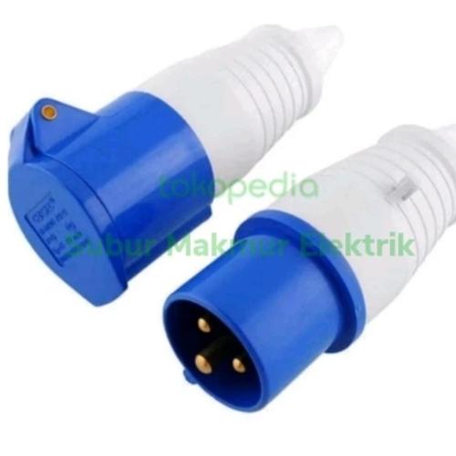 Jual industrial steker mobile plug/socket mobile mounting 3pin 16A/3pin ...