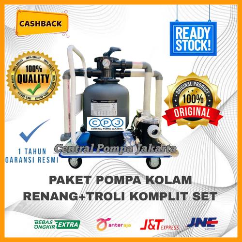 Jual Mesin Kolam Renang Portable +Troli Pompa Vacum kolam Renang ( set ...