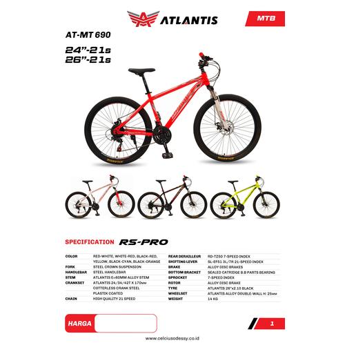 Jual MTB 24 690 Atlantis - Black-Cyan - Jakarta Utara - Atlantis Bike ...