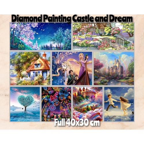 Jual DIY diamond painting kerajinan tangan lukisan DREAM CASTLE ...