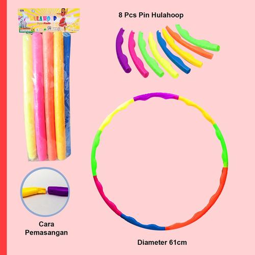 Jual Mainan Anak Hoola Hop Hula Hoop Color Full Plastik Warna Warni ...
