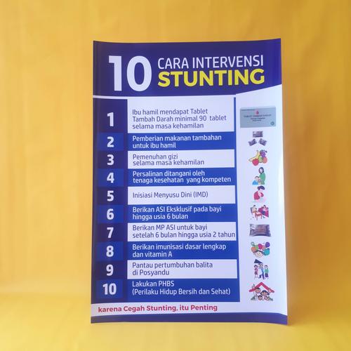 Jual Poster Stunting | Poster 10 Cara Intervensi Stunting | Cegah ...