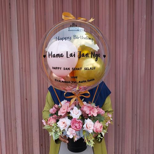 Jual Bucket Balon - Bucket Balon Bunga Full Mewah - Wisuda Grand ...