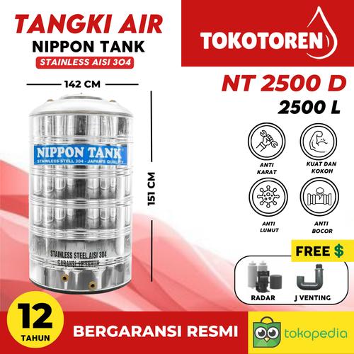 Jual TANGKI AIR STAINLESS NIPPON TANK 2500L GARANSI RESMI 12TH - Kab ...