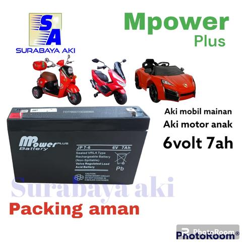 Jual AKI MAINAN ANAK AKI mpower 6v7ah aki MOBILAN AKI PMB mpowerplus 6v ...