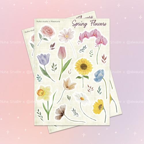 Jual Sticker by alwanuna | Spring Flowers Deco Bunga Cantik Daun ...