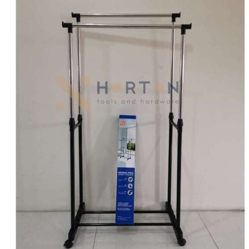Jual COD 1 KG DOUBLE ROD / POLE PENDEK DAN PANJANG ALAT JEMURAN BAJU ...