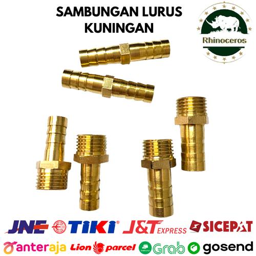 Jual Sambungan Selang Kuningan Lurus Kompresor 5/16Inch Neple 2 Cabang ...