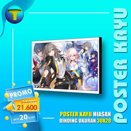 Jual Honkai Star Rail Poster kayu hiasan dinding wall decor pajangan ...