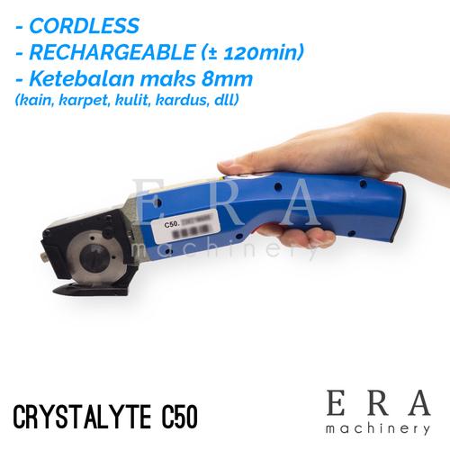 Jual Mesin Potong Kain Crystalyte YJ-C50 Rechargeable Round Knife Cloth Cut - Jakarta Barat ...