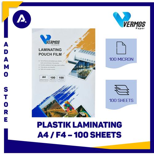 Jual Plastik Laminating A4 / F4 Vermos Laminasi Panas 100 Micron 100 ...