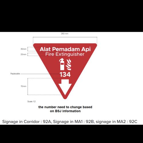 Jual Custom Akrilik Segitiga Apar ukuran 26x26cm - Jakarta Barat ...