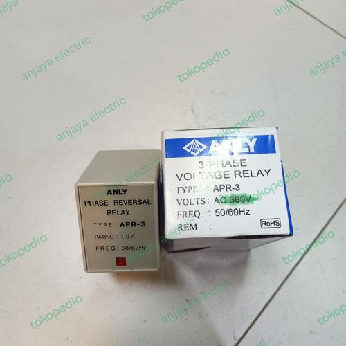 Jual PHASE REVERSAL RELAY APR-3 380V 10A ANLY ORIGINAL - Jakarta Barat ...