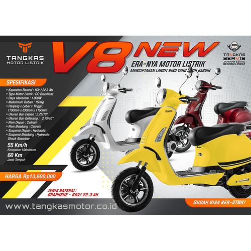 Jual Motor Listrik New V8 - Maroon - Kota Tangerang Selatan - Tangkas ...