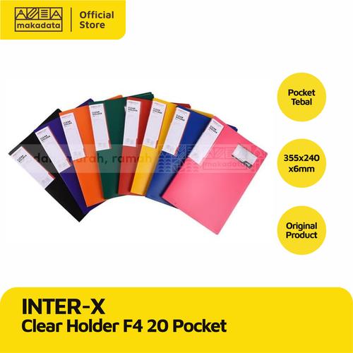 Jual DOKUMEN KEEPER | CLEAR HOLDER INTERX F4 ISI 20 POKET MURAH - Hitam ...