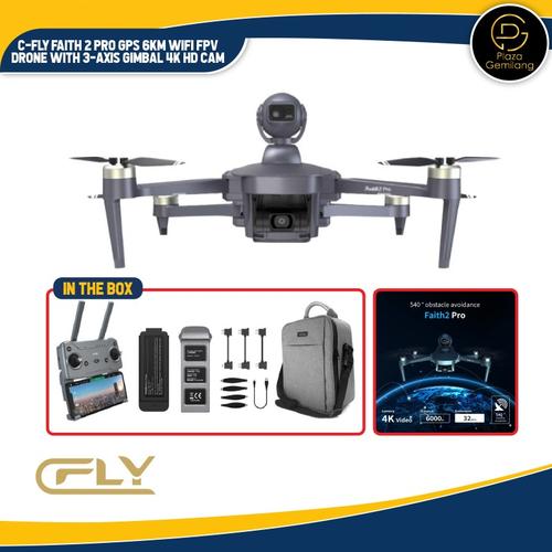 Jual C-Fly Faith 2 Pro GPS 6KM WiFi FPV Drone with 3-Axis Gimbal 4K HD ...