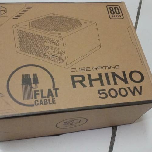 Jual Cube Gaming RHINO 500W - 80+ White Flat Cable - Jakarta Pusat - atStore Computer | Tokopedia
