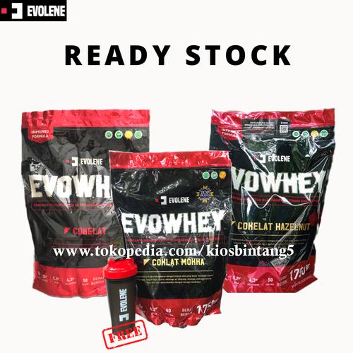 Jual Evolene Evo Whey Protein Evowhey Protein 50sachet Cokelat hazelnut ...