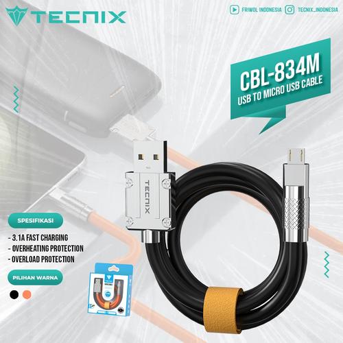 Jual Tecnix Data Cable CBL-834-M / CBL-834-C / CBL-834-L 3.1A Output ...