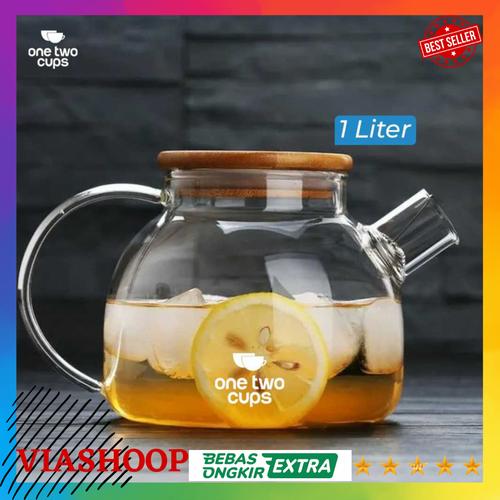Jual Teko Pitcher Teh Chinese Teapot Maker Glass 1L - transparan ...