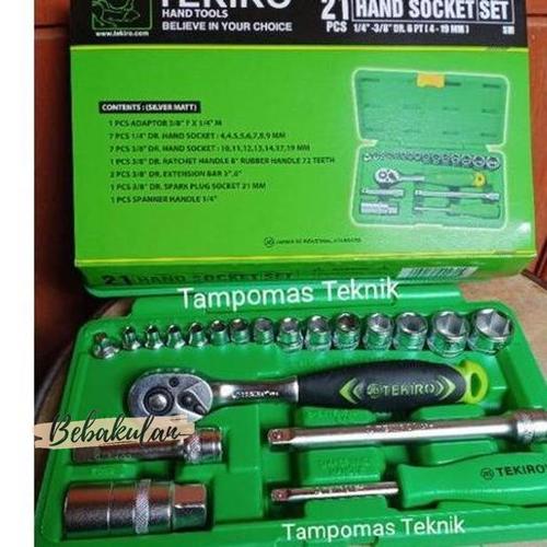 Jual Kunci Sok Set Tekiro 21 pcs DR.1/4" - 3/8" Kunci Sok Tekiro Original - Jakarta Barat ...