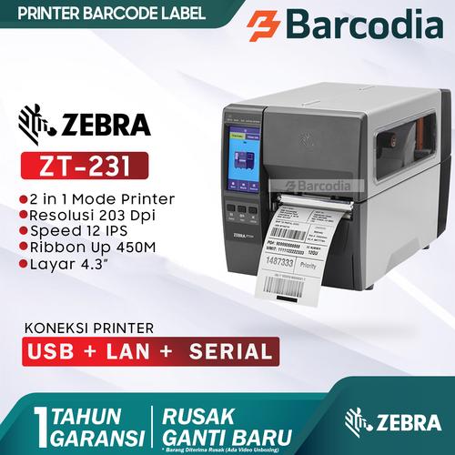 Promo ZEBRA Barcode Printer ZT231 Sticker Label Barcode Industrial ZT ...