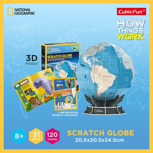Promo CUBICFUN National Geographic Scratch Globe - 3D Puzzle - Jakarta Pusat - Cubicfun ...