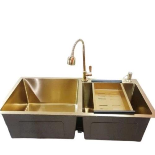 Jual KICHEN SINK 2 LUBANG 8245 EMAS PAKET LENGKAP/BAK CUCI PIRING 8245 ...