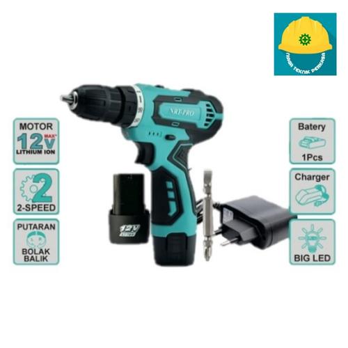 Jual Mesin Bor Cordless Drill Screwdriver 12V NRT-PRO DC320 - Jakarta ...