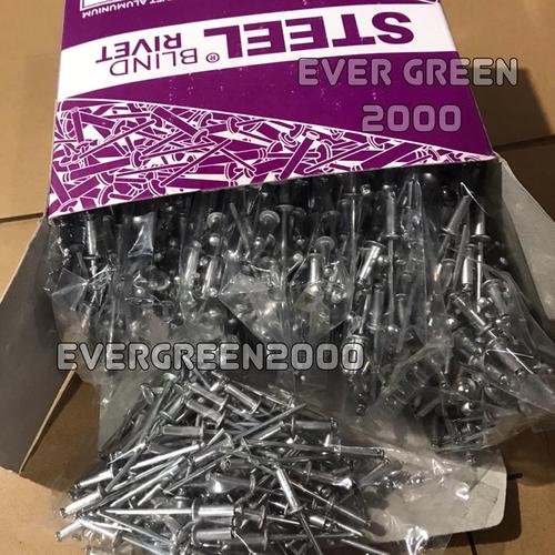 Jual Paku Rivet 3 mm (1pak:100pcs) Blind Rivet/Keling DB440 (Mata Bor 3 ...