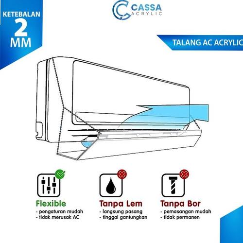 Jual TALANG AC / PENAHAN ANGIN AC AKRILIK / REFLEKTOR AC ACRYLIC - 80CM ...