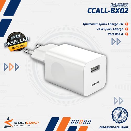 Jual Wall Adaptor Charger Baseus CCALL-BX02 USB-A 24W Fast Quick Charge QC3 - Kab. Sleman ...