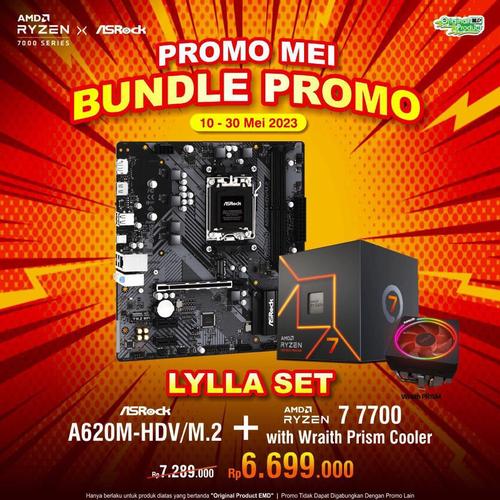 Jual Promo Bundle LYLLA SET ASRock A620M-HDV/M.2 + AMD Ryzen 7 7700 - Kota Surabaya - IT ...