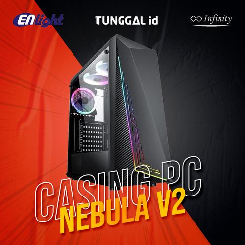 Jual CASING PC INFINITY Nebula V2 ATX mATX GAMING CASE ACRYLIC SIDE ...