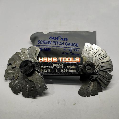 Jual Alat Ukur Drat Mal Ulir VWW - MM SOLAR THREAD SCREW PITCH GAUGE ...