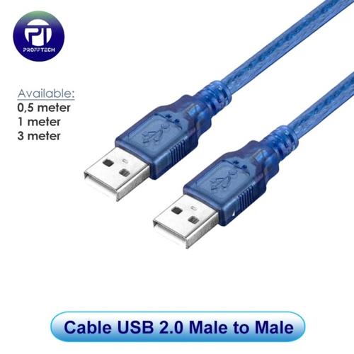 Jual Kabel USB 2.0 Male to Male for Laptop PC - DT - 0.5 Meter - 3 ...